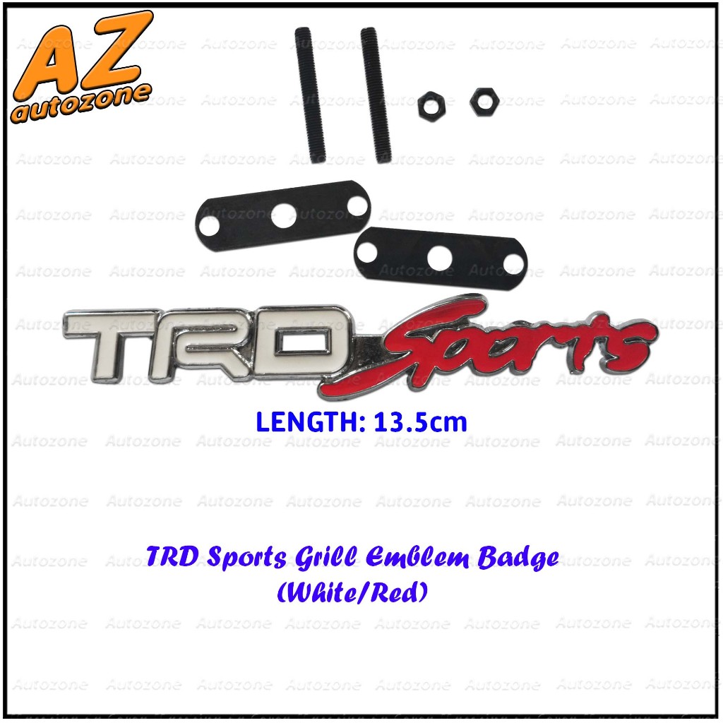 TRD Sports Grill Emblem Badge for Toyota Car's Front Grill (Black ...