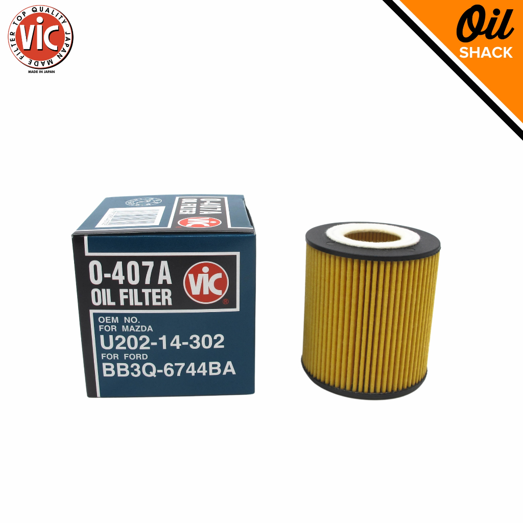 VIC O-407A Oil Filter (For Ford Ranger, Everest, Mazda BT-50) | Shopee ...