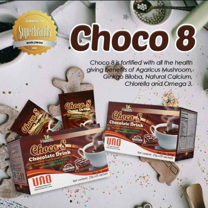 CHOCO 8 (1sachet only) UNO CHOCOLATE CHOCO 8 PRODUCTS | Shopee Philippines