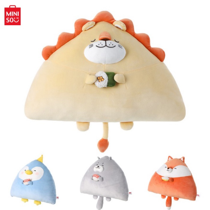 Miniso Sushi Triangle Pillow Plush Toy Stuffed Toy Cute Lion/Seal ...