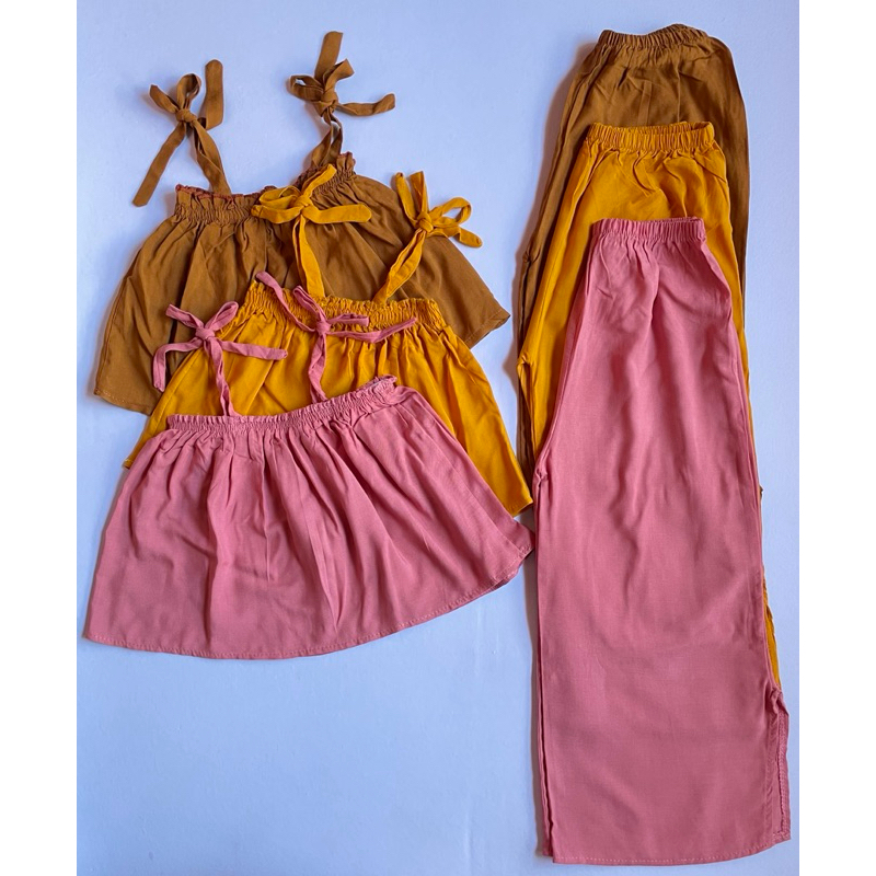 Hebes Apprel Miel Self Tie Coordinates / Self tie Coords 3-5 yrs old ...