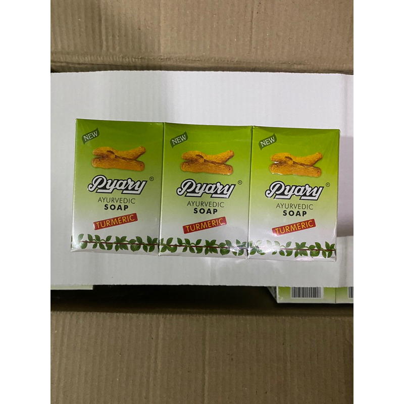 ORIGINAL Pyary Ayurverdic Turmeric Soap (1pack 12pcs 75g) | Shopee ...
