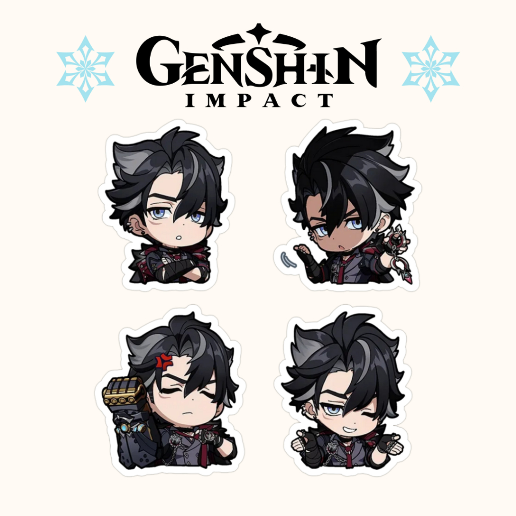 Genshin Impact Wriothesley Emoji Sticker Set (4pcs) | Shopee Philippines