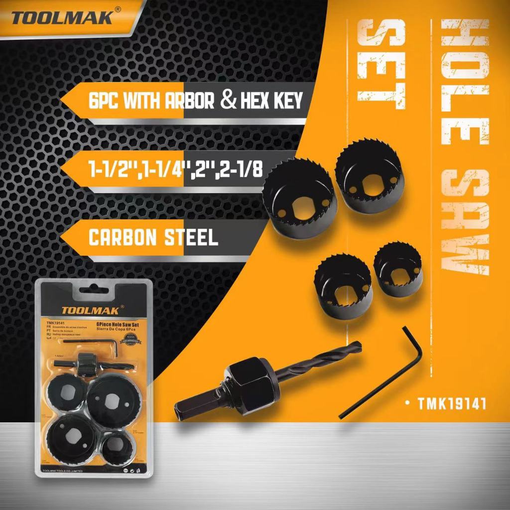 TOOLMAK 6pcs. HOLE SAW SET (TMK19141) | Shopee Philippines