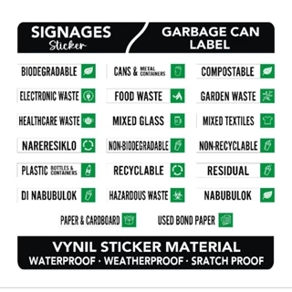 trash bin labels - Best Prices and Online Promos - Apr 2025 | Shopee ...