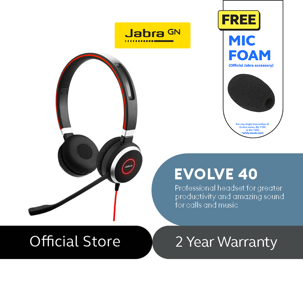 Jabra Evolve 40 MS Stereo USB Headset | Shopee Philippines