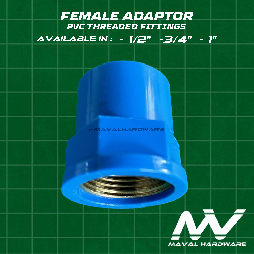 PVC Blue Fittings - (Female Brass Threaded) Coupling, Tee, EIbow; 1/2 ...