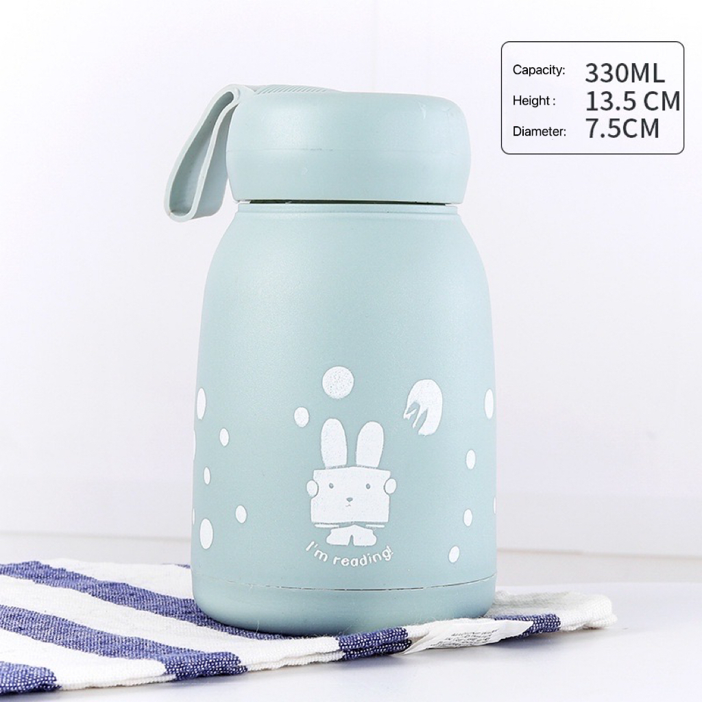 Lucky 330ml Rabbit Water Bottle Leak-proof Glass Water Cup Kids Cute ...