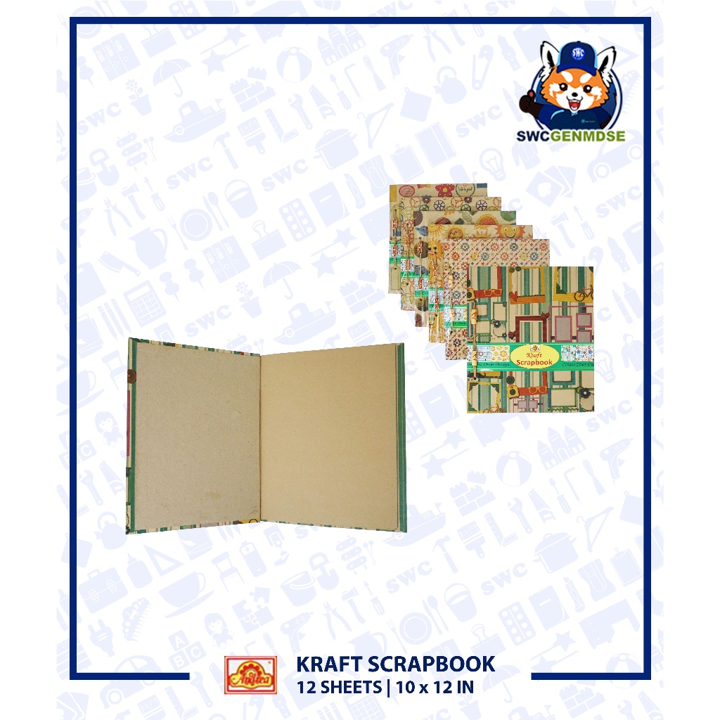 ANDREA Kraft Scrapbook | Colorful Scrapbook | 12 Sheets | Shopee ...