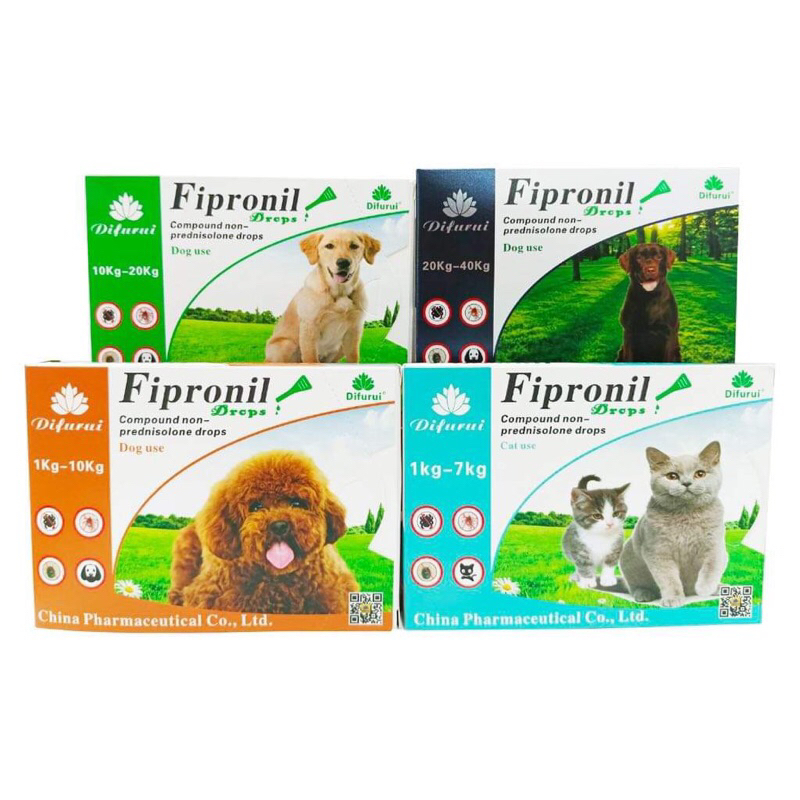 Fipronil Drops Spot-on Flea & Tick Treatment for Dogs & Cats - Sold per ...