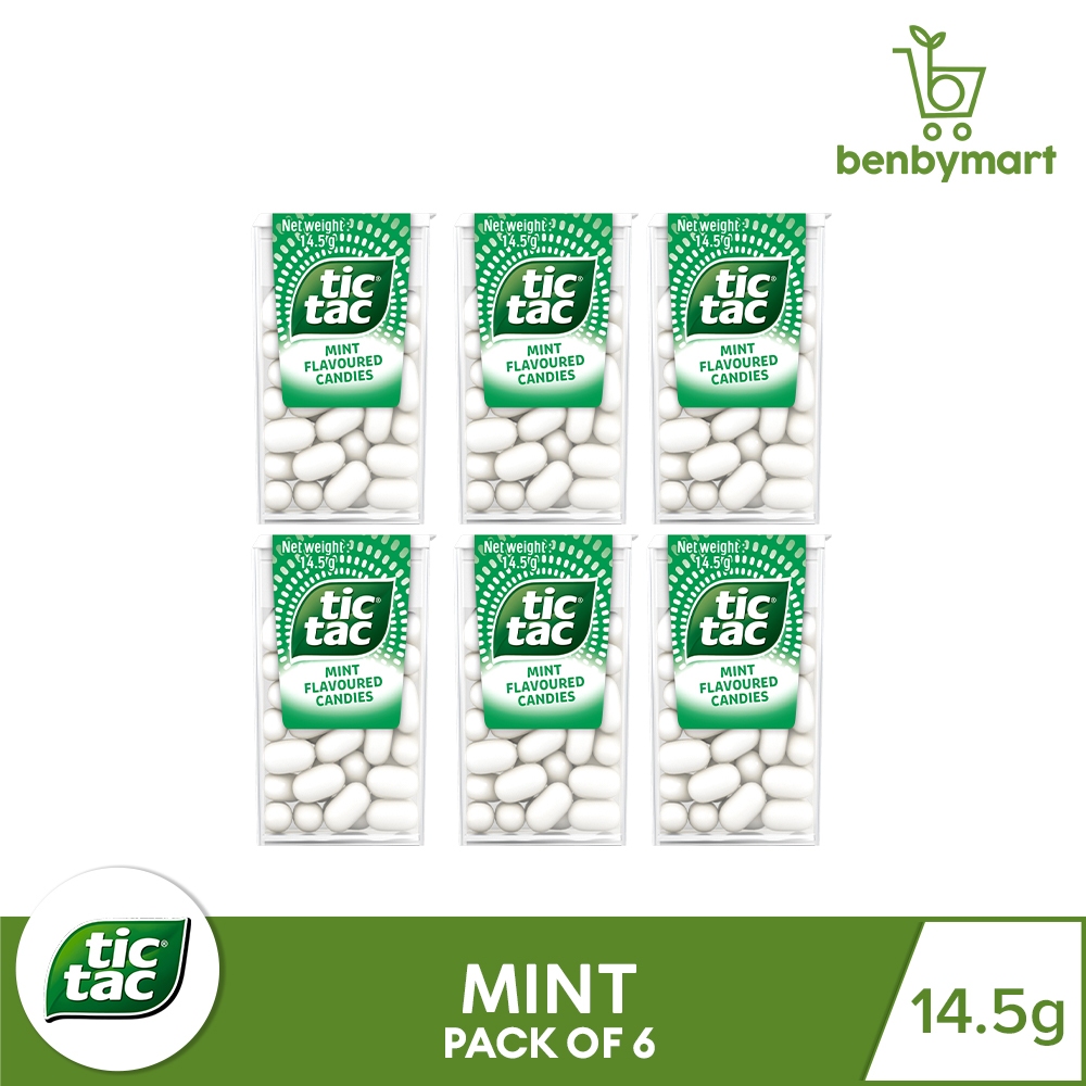 Tic Tac Mint Flavored Candies 14.5g (Pack of 6) | Shopee Philippines