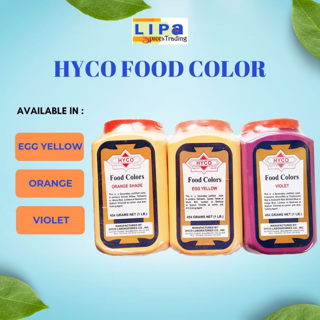 Lipa Spices Trading Hyco Food Color Egg Yellow | Orange Shade | Violet ...