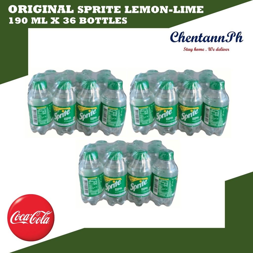 3 PACKS - Authentic COCA-COLA SPRITE Lemon-Lime Swakto Softdrinks Beverages Soda 190 ML X 36 ...