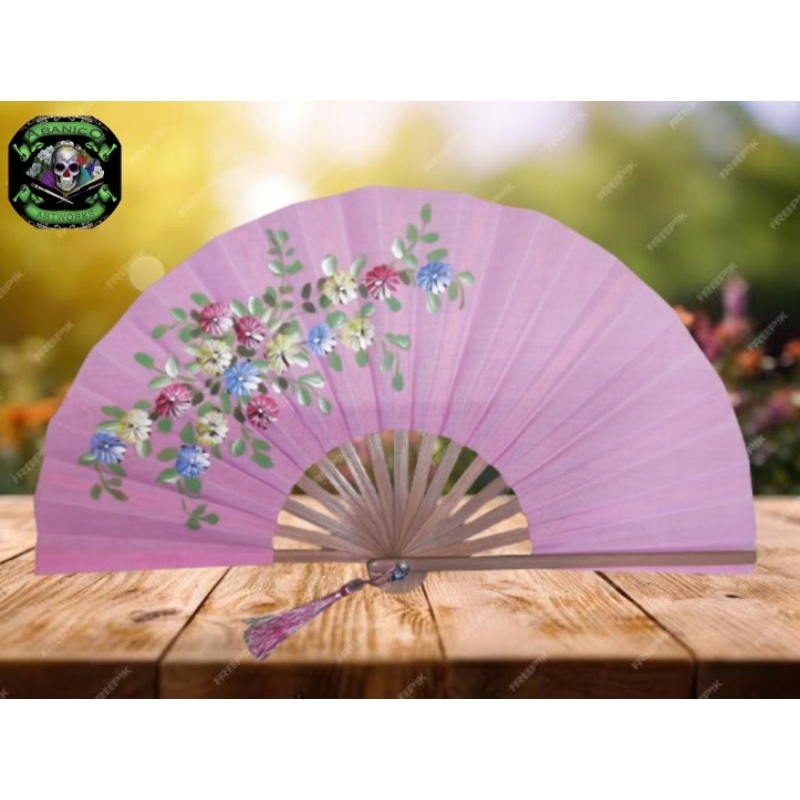 10"x19" hand painted handmade pamaypay ten abanico handfan | Shopee ...
