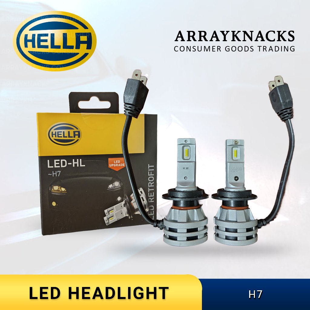 HELLA Retrofit H7 LED Headlight 6500K Bulbs Range | Shopee Philippines