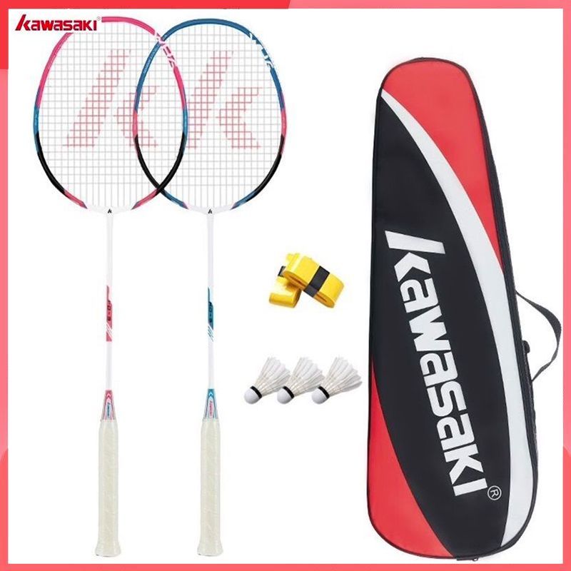 KAWASAKI badminton racket double racket ultra light carbon counter ...