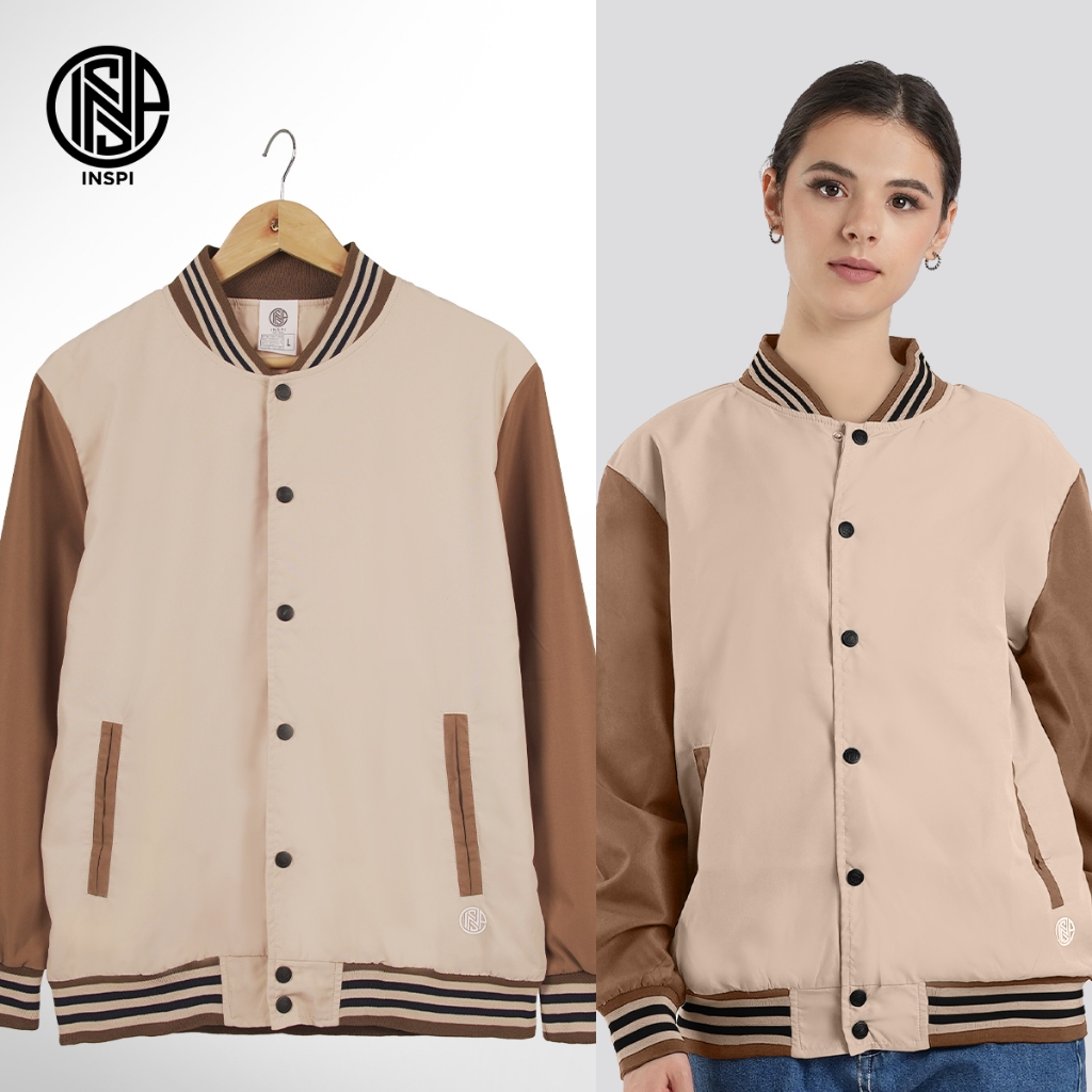 INSPI Varsity Jacket For Men and Women with Buttons and Pockets Korean ...