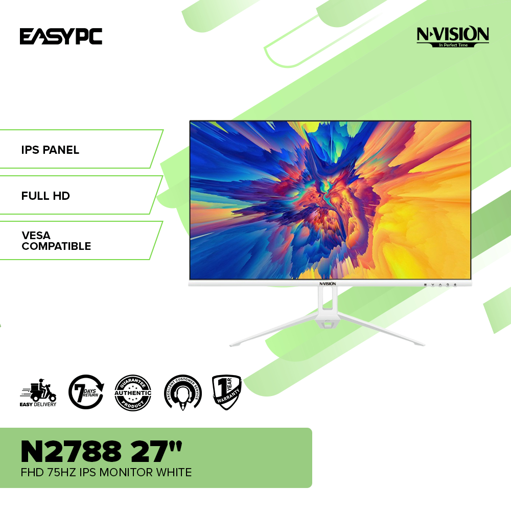 EasyPC| Nvision N2755 and N2788 27 inch 75Hz IPS Monitor| FHD| Black ...