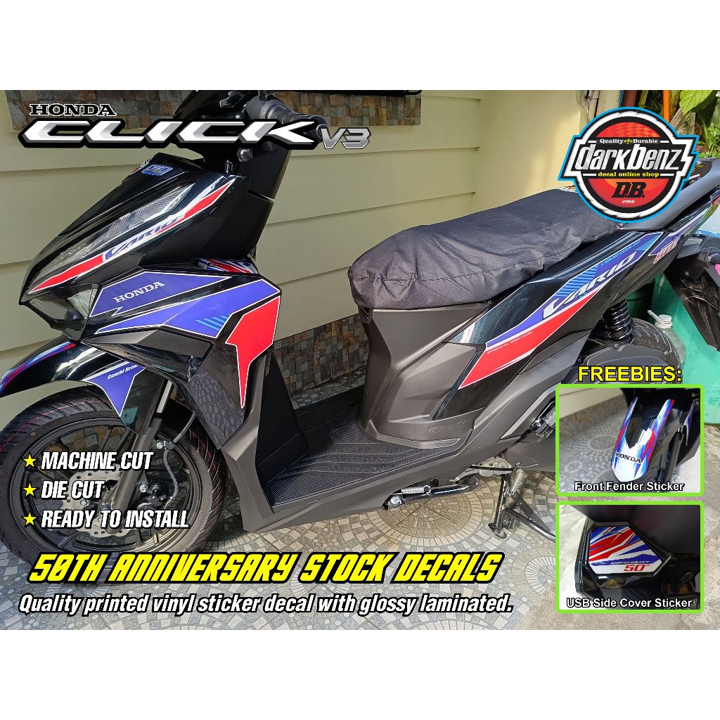 Honda Click Version 3 New Concept Quality Printed Sticker Decals ...