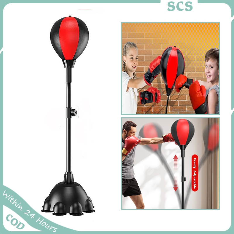 Boxing Speed Ball Adjustable Height Free Standing Boxing Reflex Bag for ...