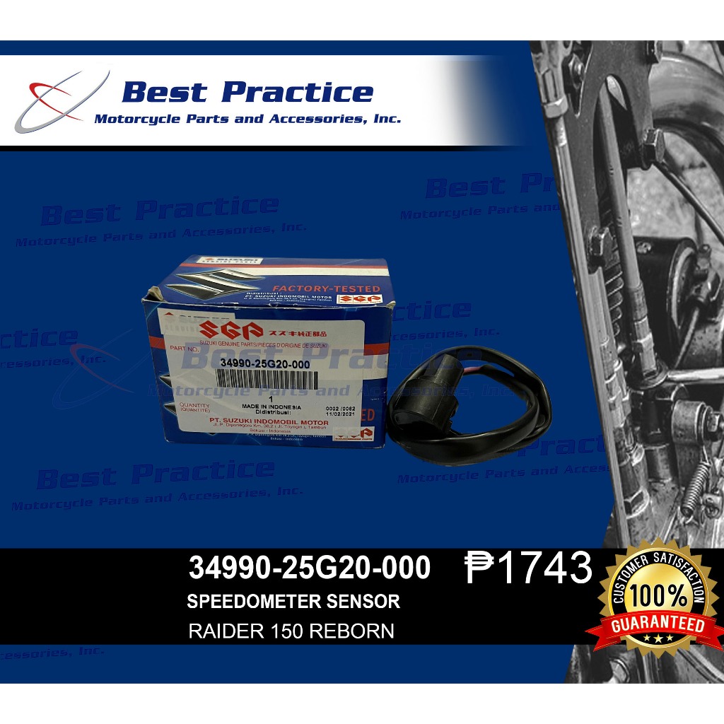 SGP SPEEDOMETER SENSOR Suzuki Raider 150 Carb Reborn Genuine 34990 ...