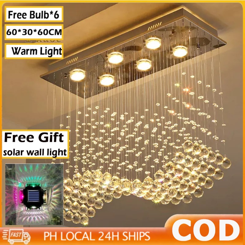 Chandelier Ceiling Light Dining Rectangle Crystal Light Dining Room ...