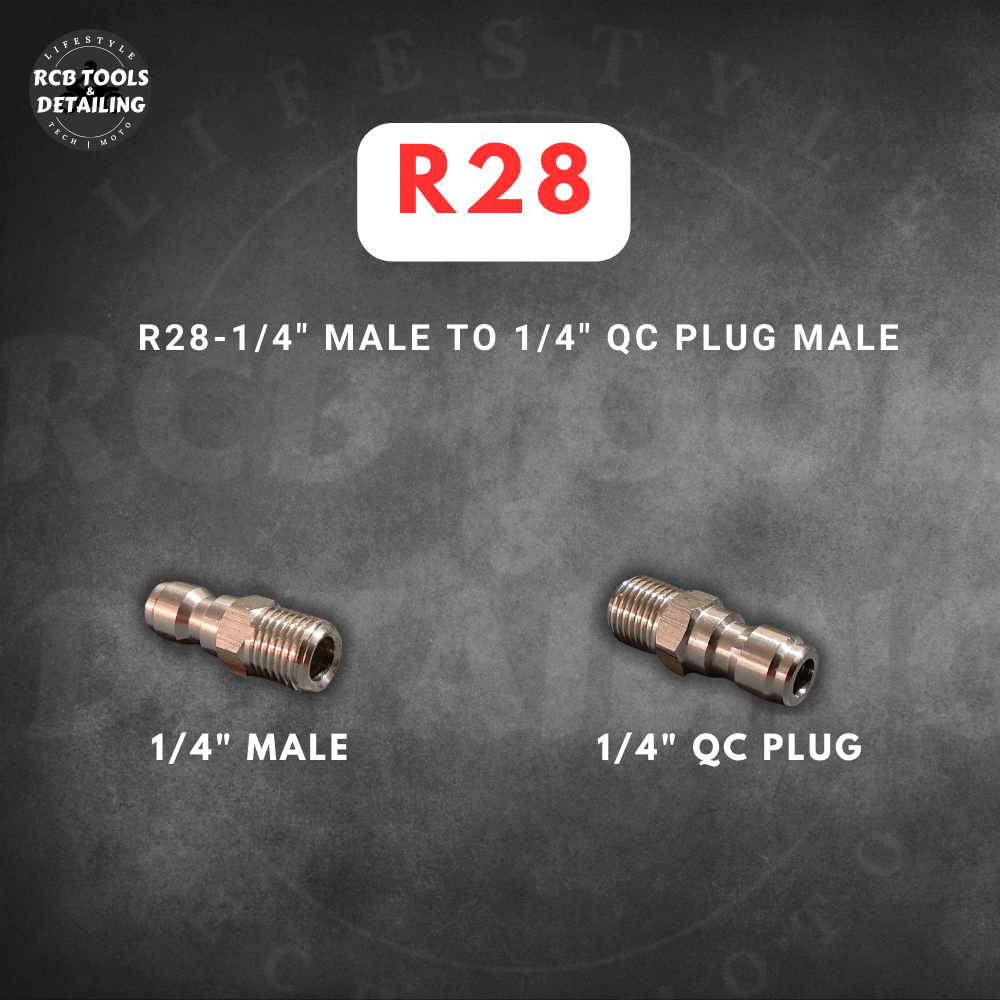 R28-1/4" MALE TO 1/4" QC PLUG MALE FOAM CANNON RCB TOOLS | Shopee ...
