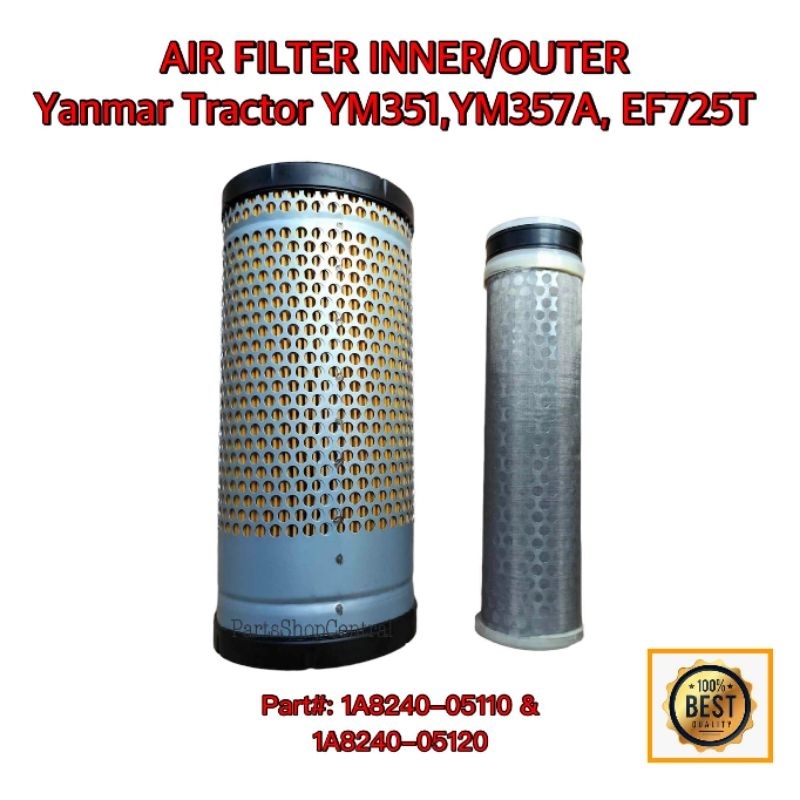 AIR FILTER INNER/OUTER YANMAR TRACTOR YM351, EF725T | Shopee Philippines