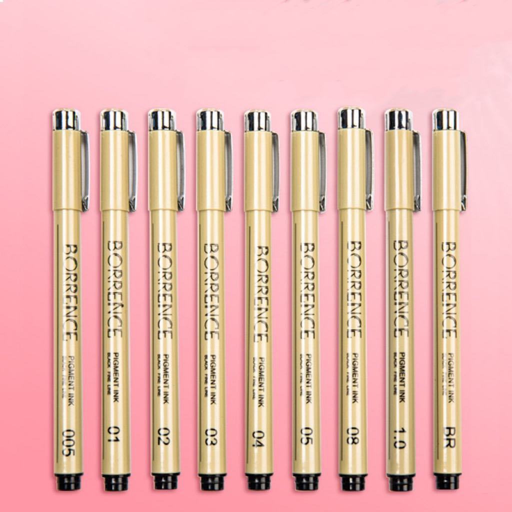 Borrence Pigment Ink Pen / Manga Pen | Shopee Philippines