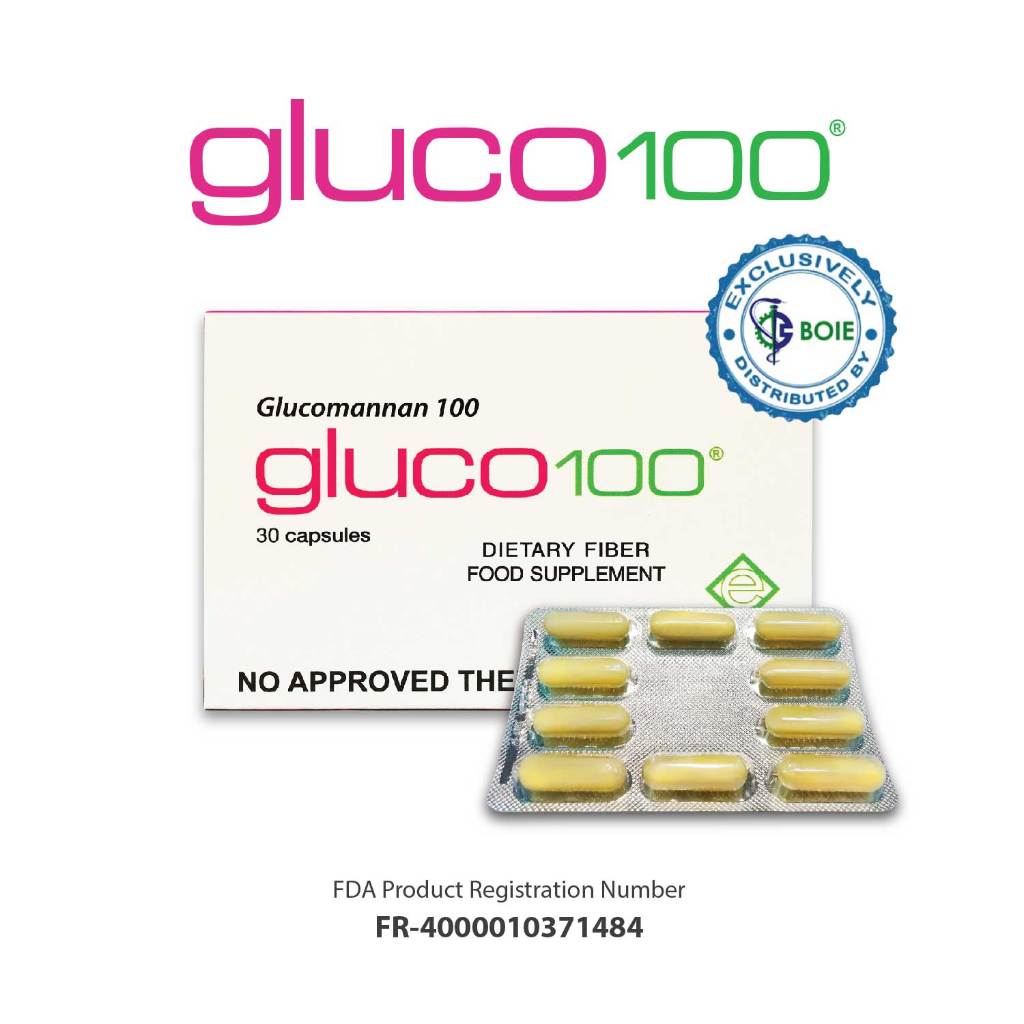 Gluco 100 - Natural Fiber Food Supplement for Digestion, Hormonal ...