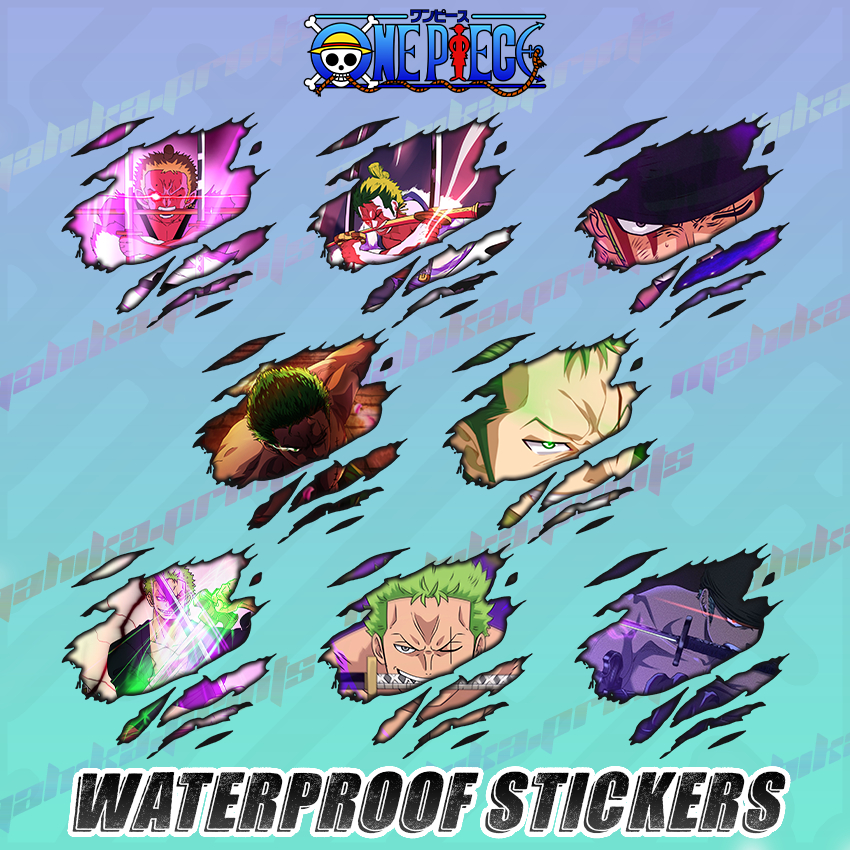 RORONOA ZORO 】SCRATCH WATERPROOF VINYL STICKER (ONE PIECE) SET 1 | SOLD ...