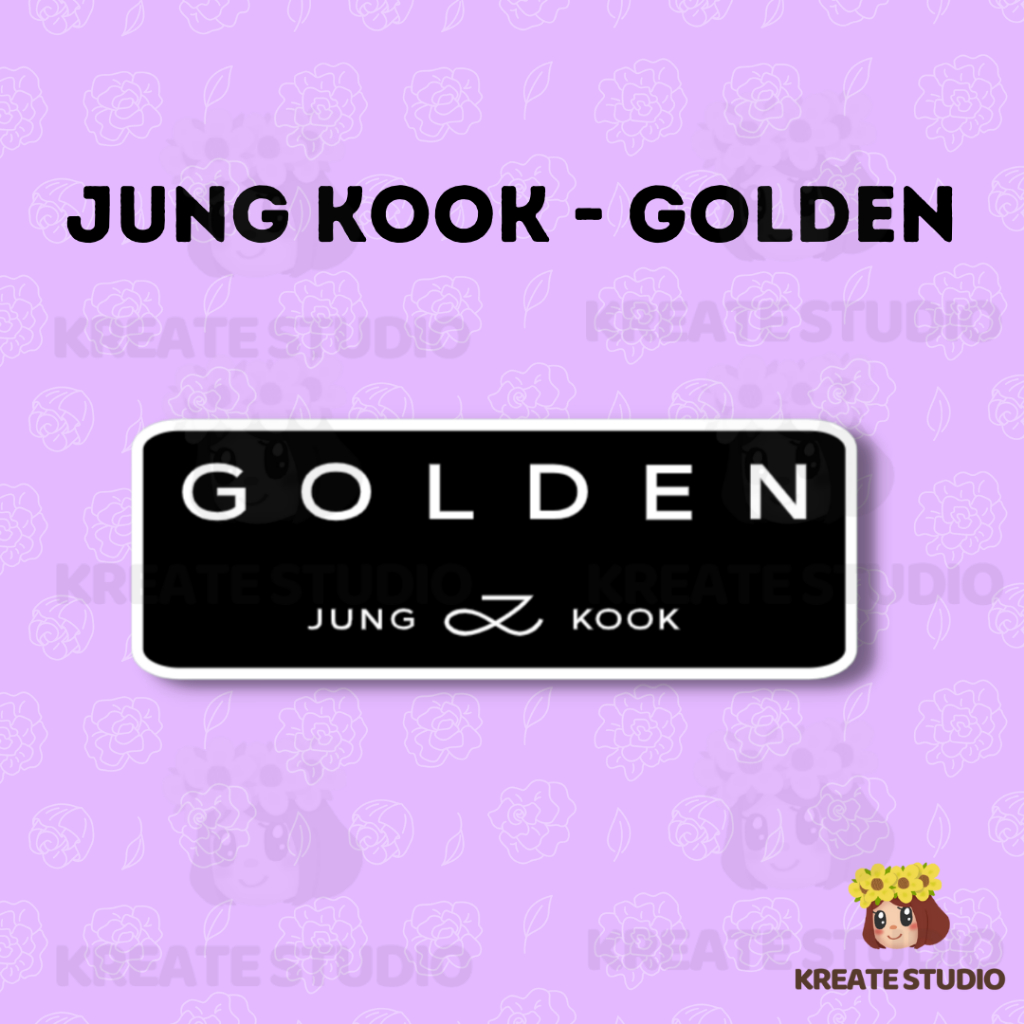 JUNG KOOK GOLDEN - Waterproof Laminated Vinyl Sticker | Shopee Philippines