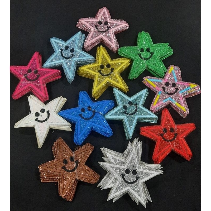 DIY STAR Patches Iron on Random color (Per Piece) | Shopee Philippines