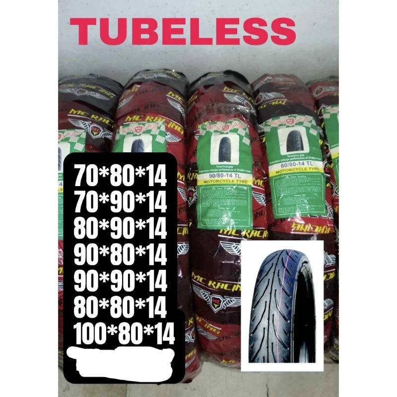 MC RACING TIRE (TUBELESS)(RIM-14) | Shopee Philippines