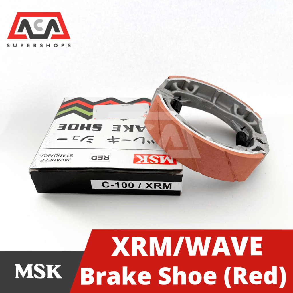 MSK Brake Shoe WAVE/ C100/XRM (White or Red) | Shopee Philippines