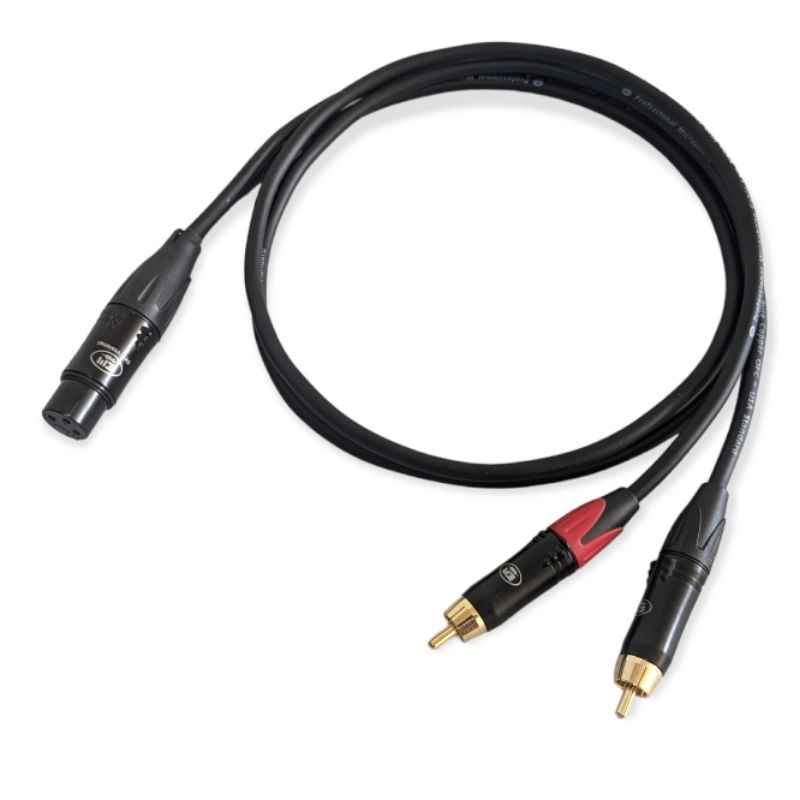 EM XLR Female to Dual RCA Cable Gold Plated Heavy Duty 100% Guaranteed ...