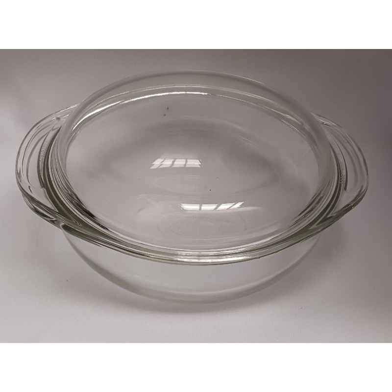 pyrex ovenware clear glass casserole dish with lid Iwaki glass surplus ...