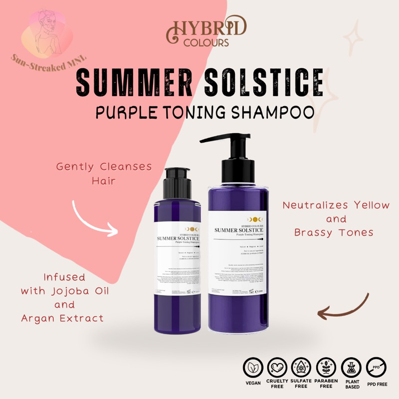 Hybrid Colours Summer Solstice Purple Toning Shampoo 100ml | Purple ...
