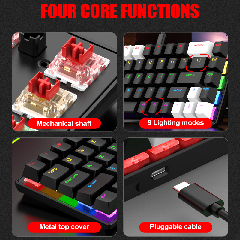 INPLAY NK680 MECHANICAL KEYBOARD 68 KEY RGB | Shopee Philippines