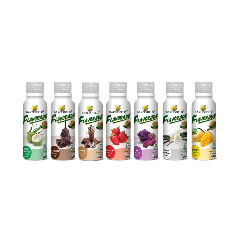 BAKERSFIELD FLAVORADE SYRUP 500ml 100ml 60ml UBE CHOCOLATE VANILLA MANGO PANDAN MOCHA FLAVORING ...