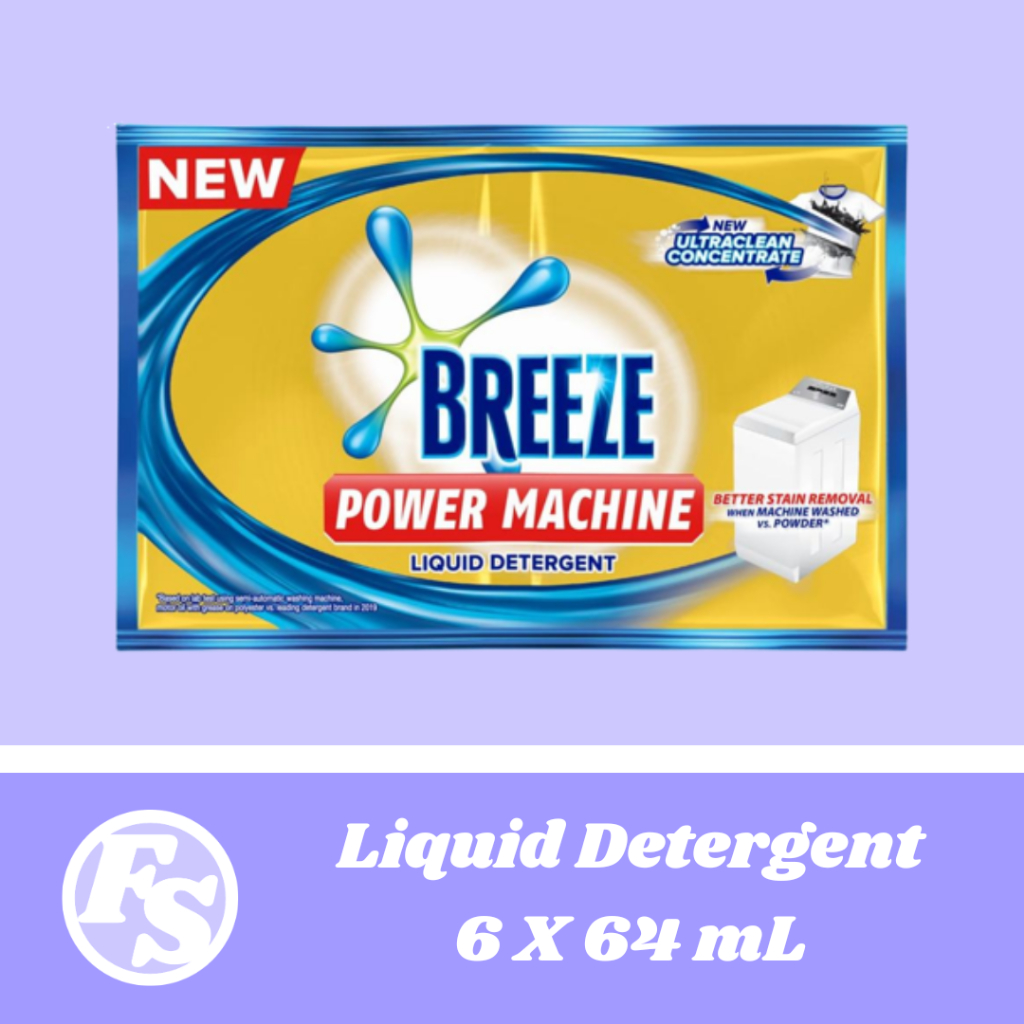 Breeze Power Machine Liquid Detergent 60mL (Set of 6) | Shopee Philippines