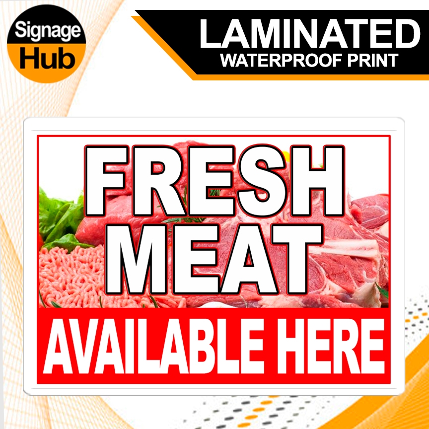 FRESH SEAFOODS | MEAT | EGGS | CHICKEN Laminated & Tarpaulin Signage ...
