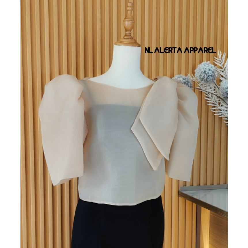 MODERN FILIPINIANA PIA CROP TOP BARONG AND INNER DRESS FOR WOMEN ...