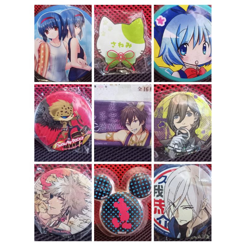 Bandai Assorted Anime Can Badges and Pins Merch - Digimon, Cinderella ...