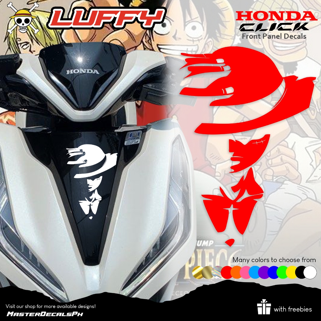 Honda Click front Panel Sticker Luffy Design High Quality Non-Fading ...
