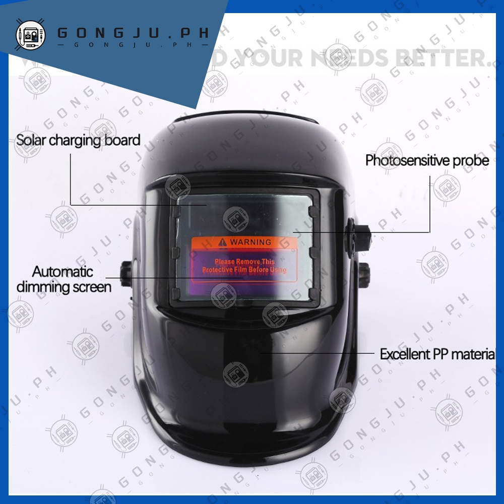 True Color Solar Powered Auto Darkening Welding helmet for MIG ARC Weld ...