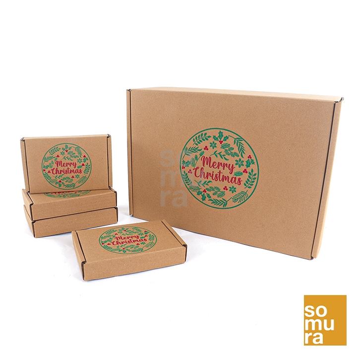 Merry Christmas Corrugated Cardboard Box Gift Box | Shopee Philippines