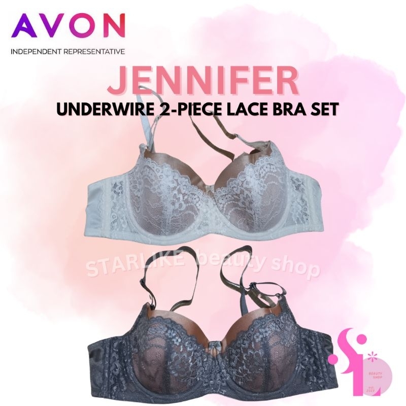 AVON JENNIFER Underwire 2-Piece Lace Bra Set | Shopee Philippines