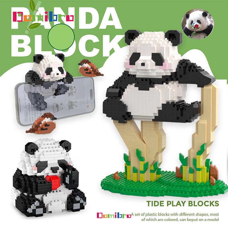 Mini Building Block Toys Cute Cartoon Animals Set China Panda Huahua ...
