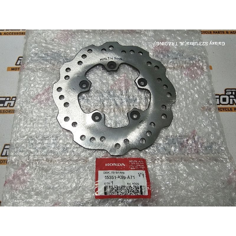 GENUINE FRONT STOCK DISC ( 5 HOLES )HONDA CLICK V2 V3 125/155 (45351 ...